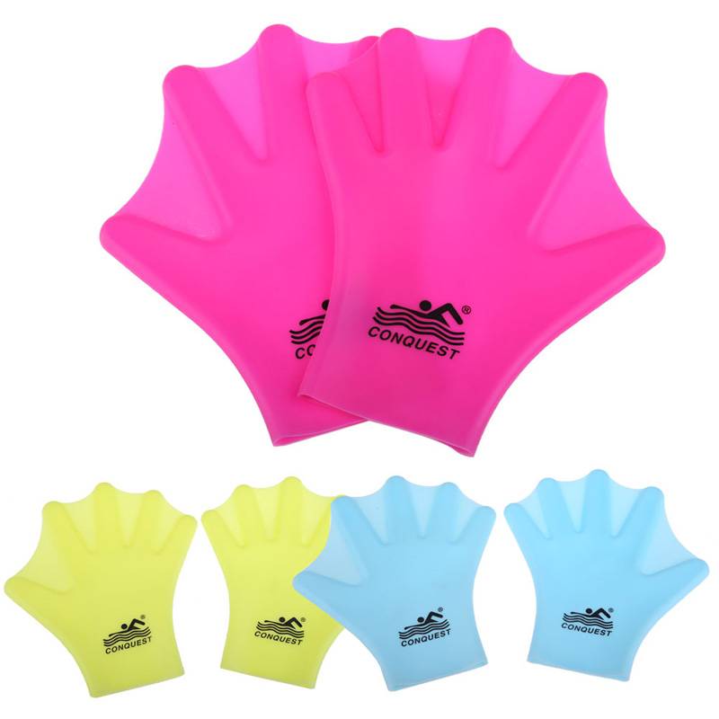 Webbed Silicone Diving Gloves