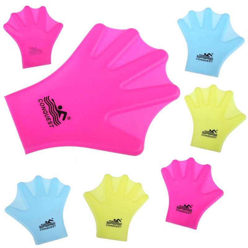 Webbed Silicone Diving Gloves