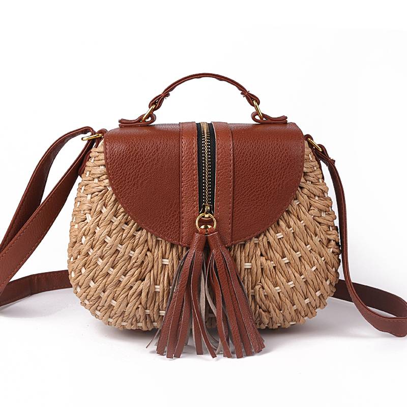 Women’s Boho Straw Crossbody Bag